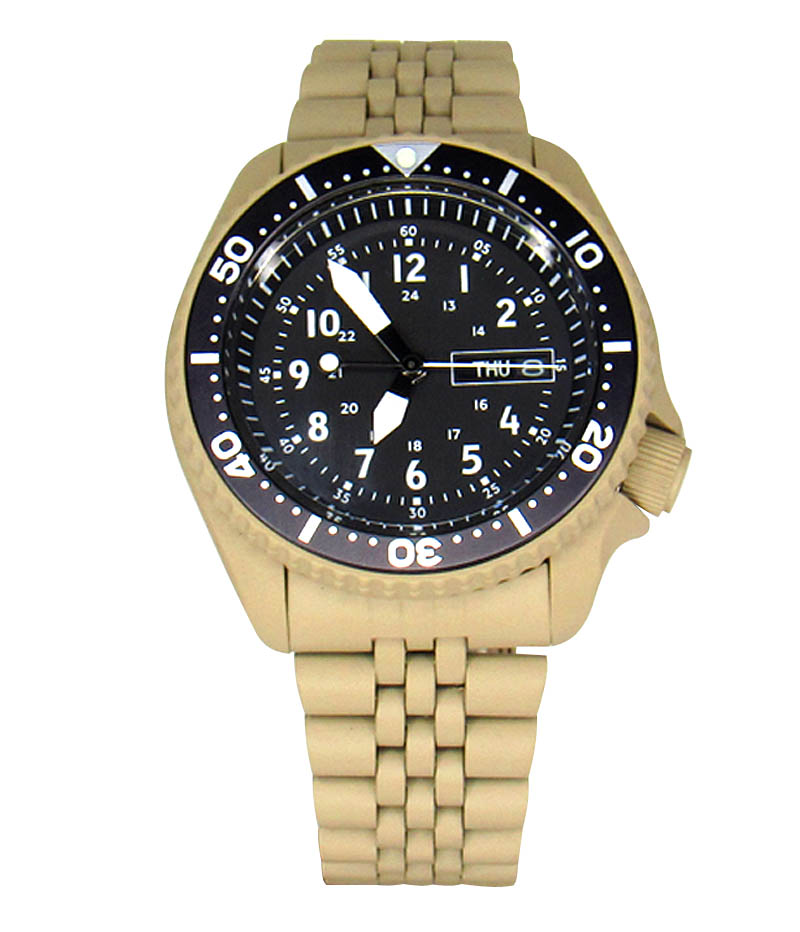 Pre Sale Seiko mods skx007 divers watch 24 HR Military dial desert sand ...